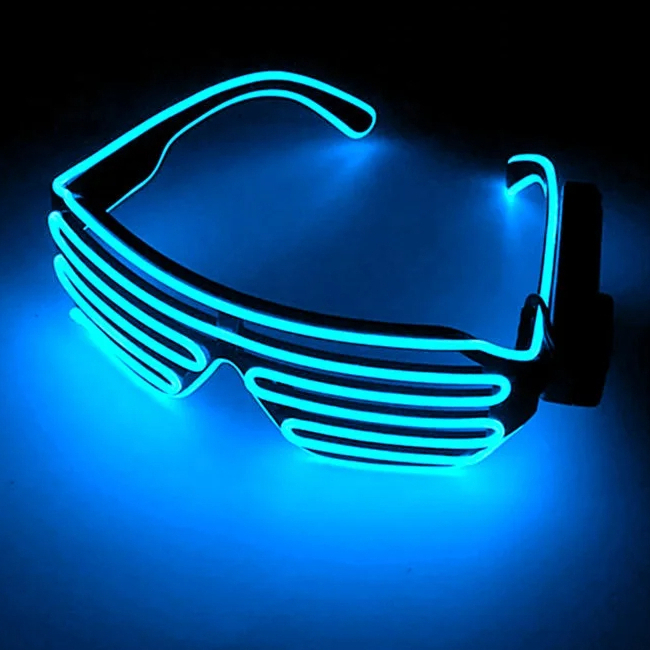 Oculos Led Neon de Festa Com 3 Modos Fluorescente Rave Balada Casamento ...