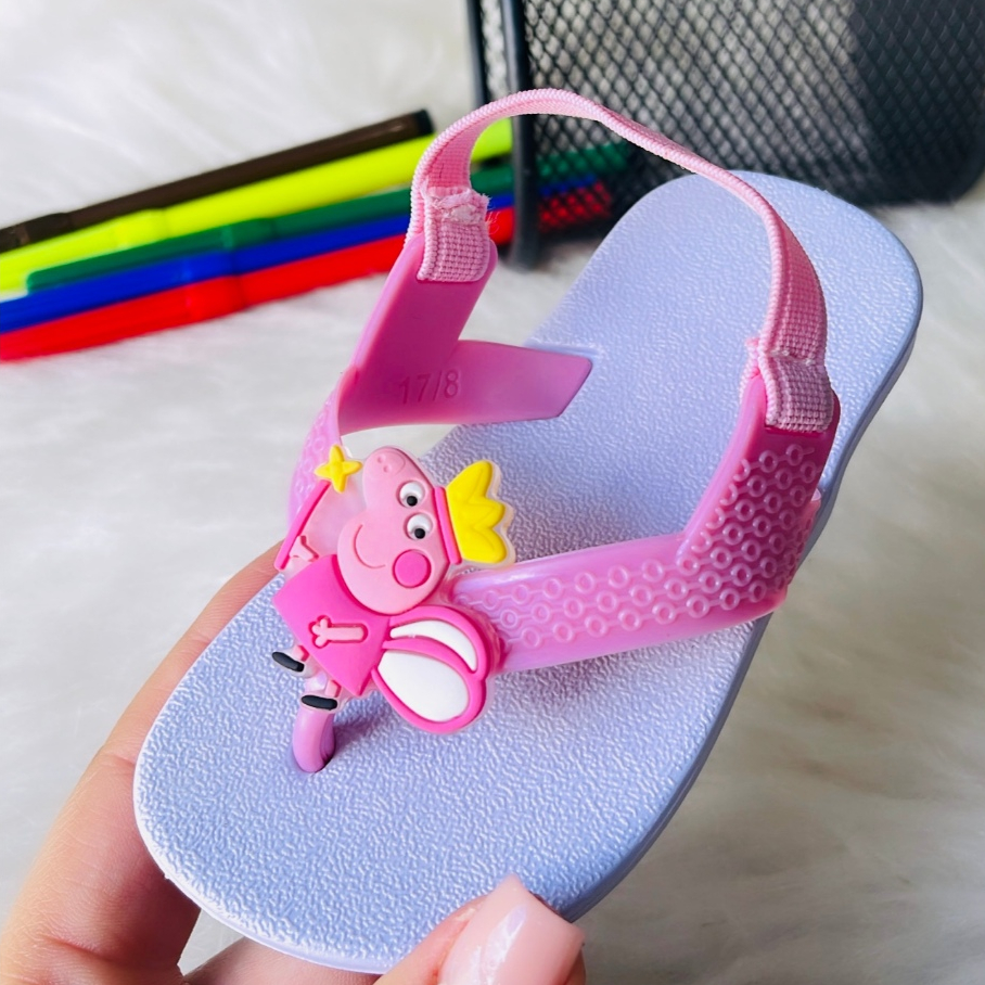 CHINELO BABY CALCE FACIL PEPPA PIG CHINELINHO COM ELASTICO MENINA REF ...