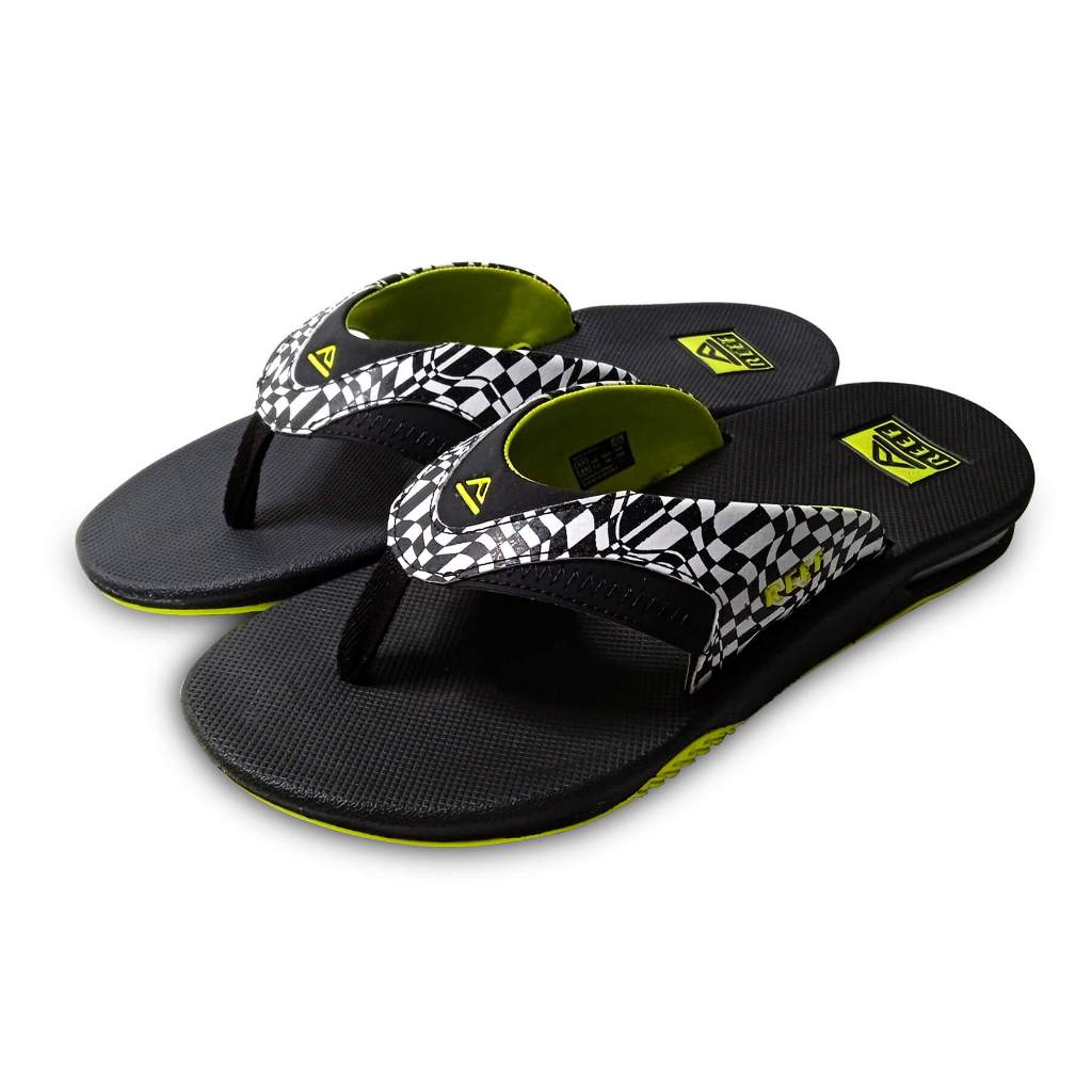 Chinelo Sandália Reef Mick Fanning Preto Swell Checkers | Shopee Brasil