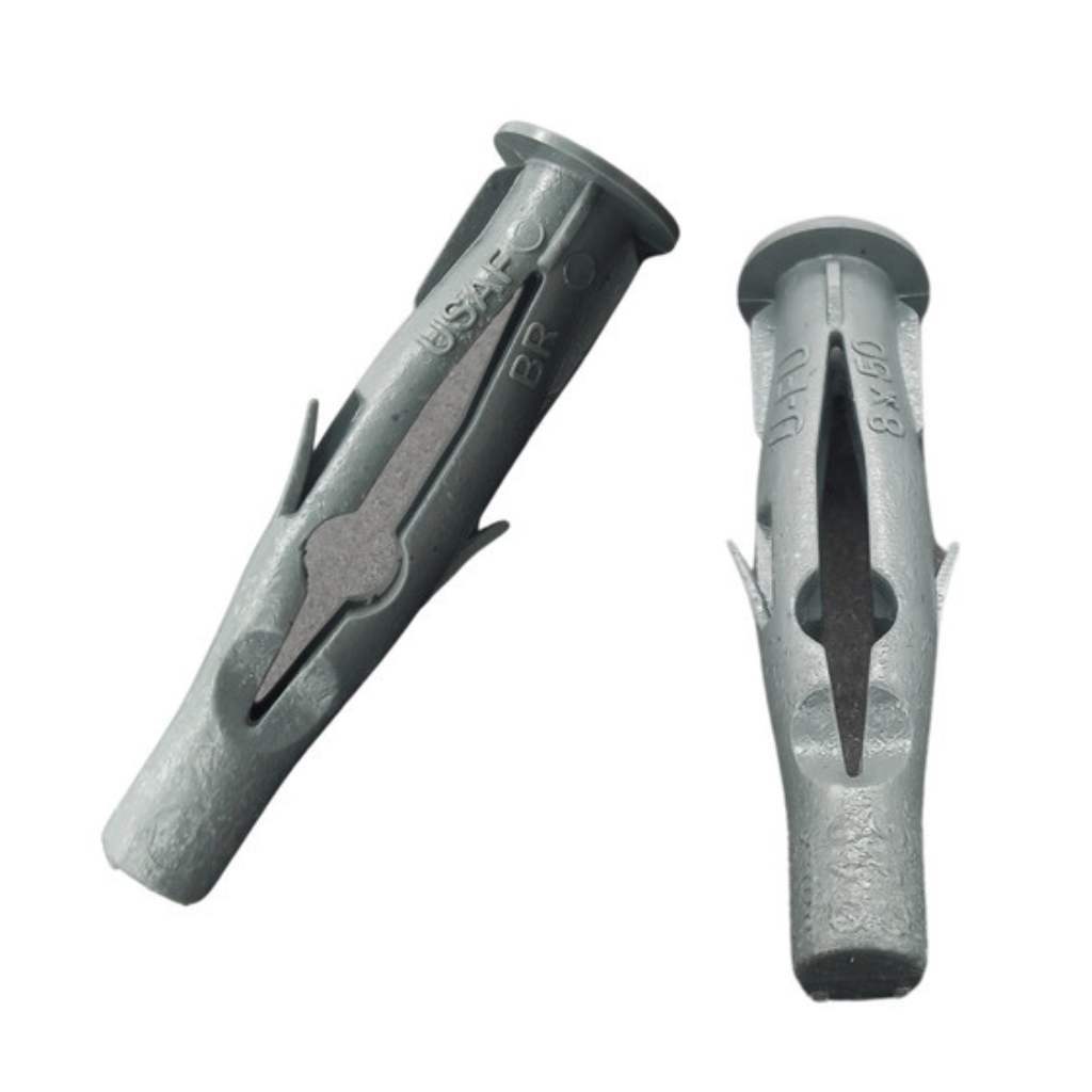 Bucha 8mm Com Anel Aba Para Tijolo Baiano Furado Parede Oca Pacote com ...