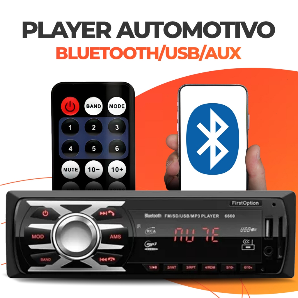 Aparelho De Som Carro Radio Automotivo Bluetooth Pendrive Sd Rádio Sem Toca Sd | Shopee Brasil