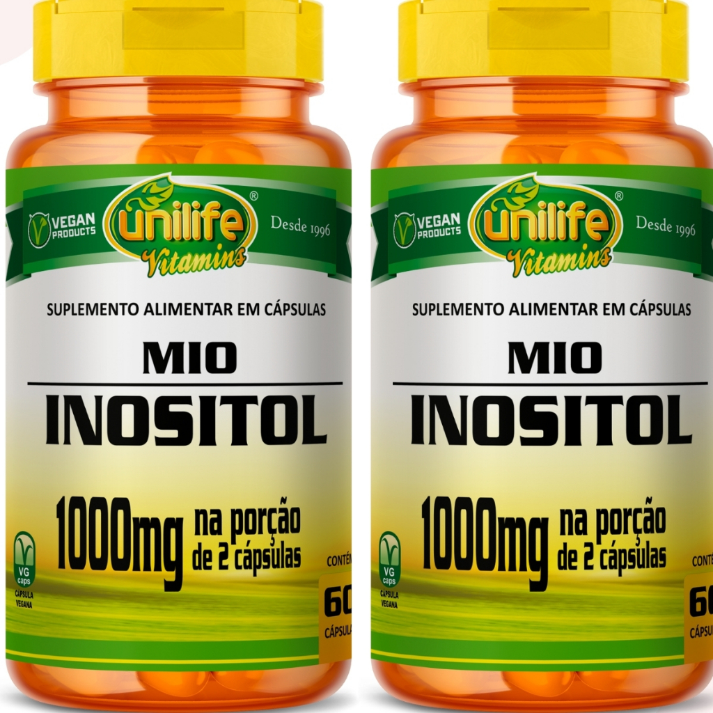 Kit 2 Mio Inositol 60 Cápsulas Suplemento Alimentar - Unilife | Shopee ...