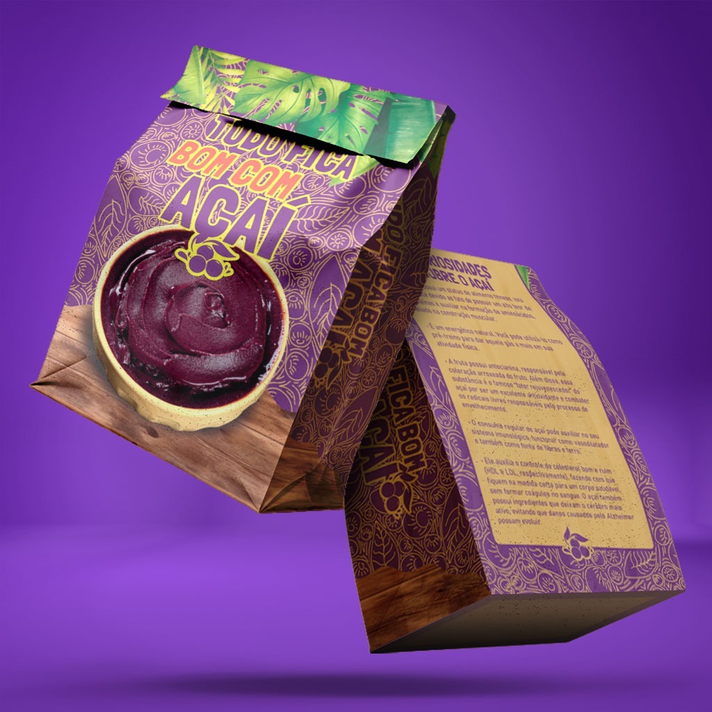 Saco Delivery Açai ( 100 embalagens ) | Shopee Brasil