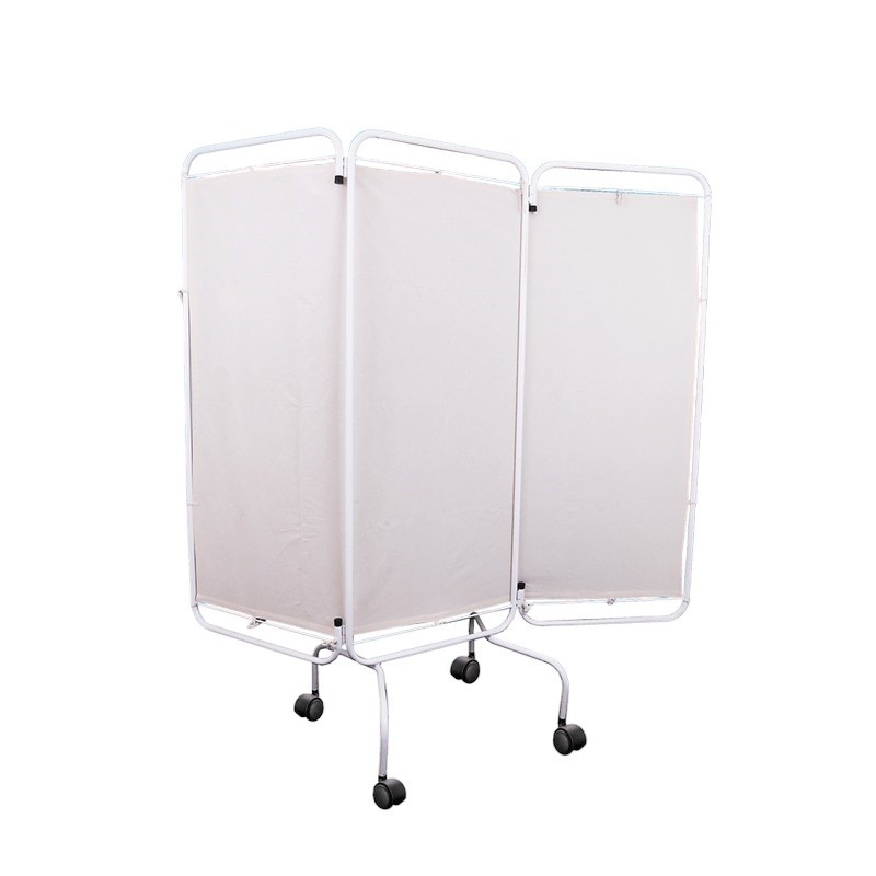 Biombo Hospitalar Triplo Aço Carbono Branco 3 Divisórias em PVC ...