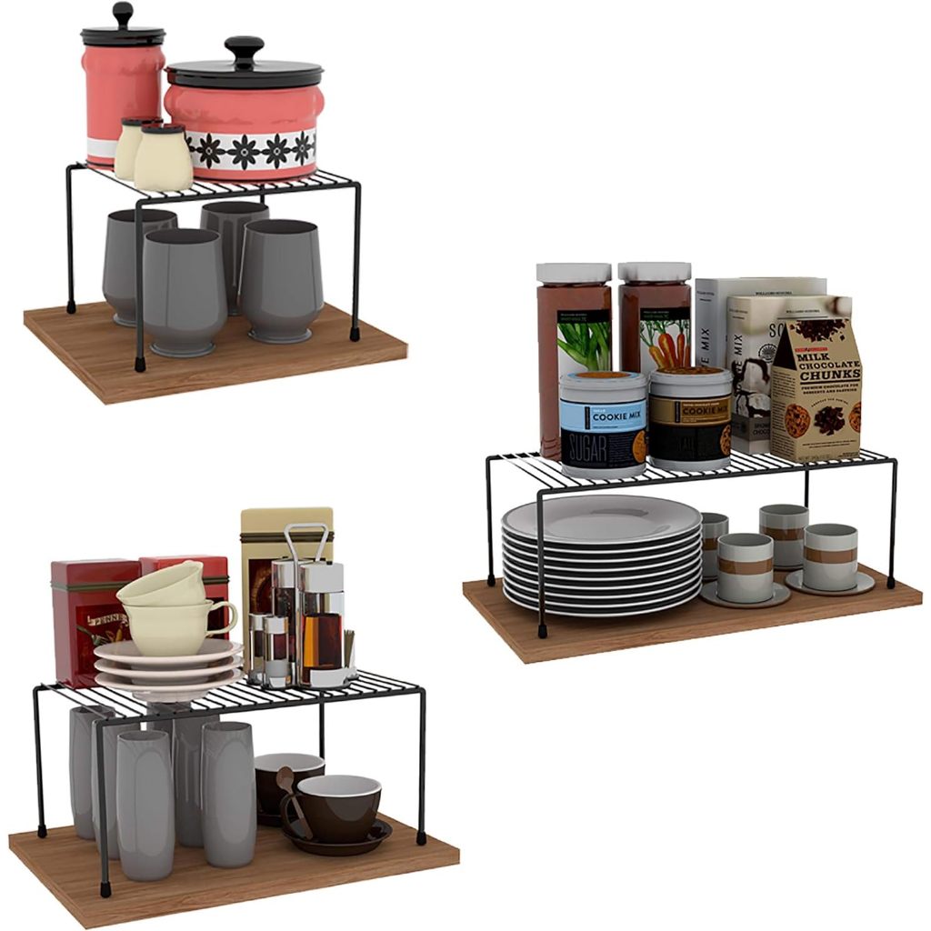 Kit com 3 Prateleiras Organizador de Cozinha Grande Aço DiCarlo ...