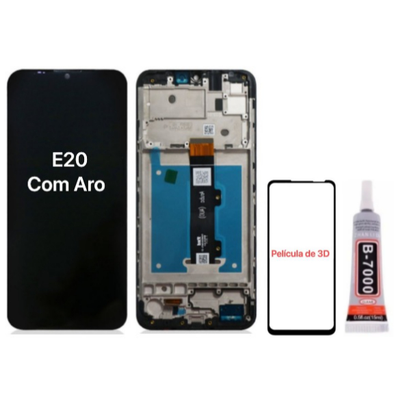 Tela Frontal Touch Display Compativel E20 XT2155 Sem Aro E Com Aro A Pronta Entrega | Shopee Brasil