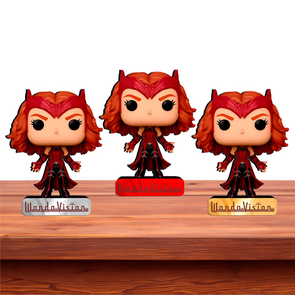 Totem Scarlet Witch Wanda Vision Feiticeira Escarlate Mdf 12 Cm Boneco ...