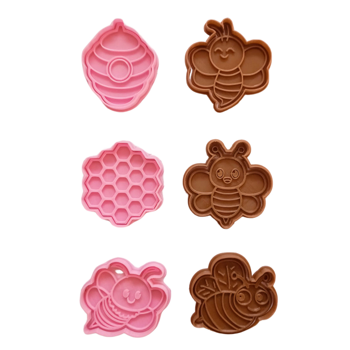 Kit Cortador Marcador de Biscoito Cookie Pasta Americana Biscuit Abelha ...