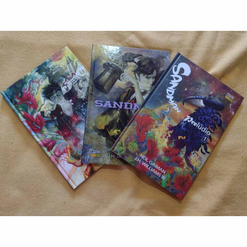 HQ SANDMAN PRELUDIO COLEÇÃO COMPLETA 3 VOLUMES CAPA DURA NEIL GAIMAN ...