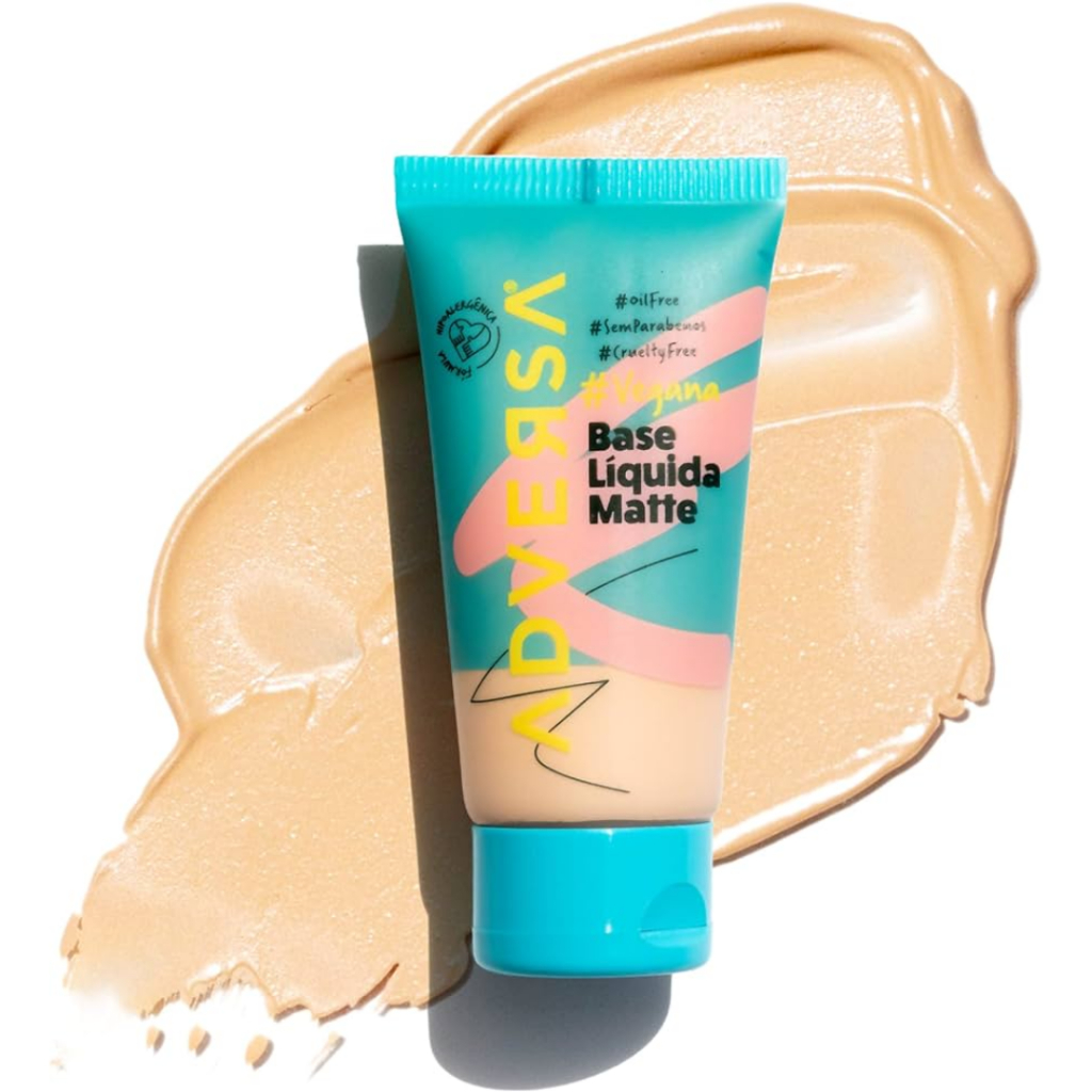 Base Líquida Adversa Matte cor 100 Vegana Alta Cobertura | Shopee Brasil