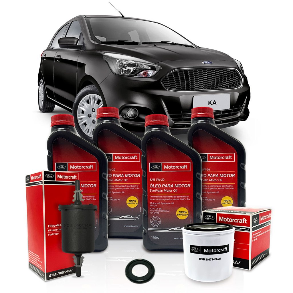 Kit Revisão Óleo e Filtros Original Motorcraft 5w20 Ford Ka 1.0 1.5 2019 2020 2021 | Shopee Brasil