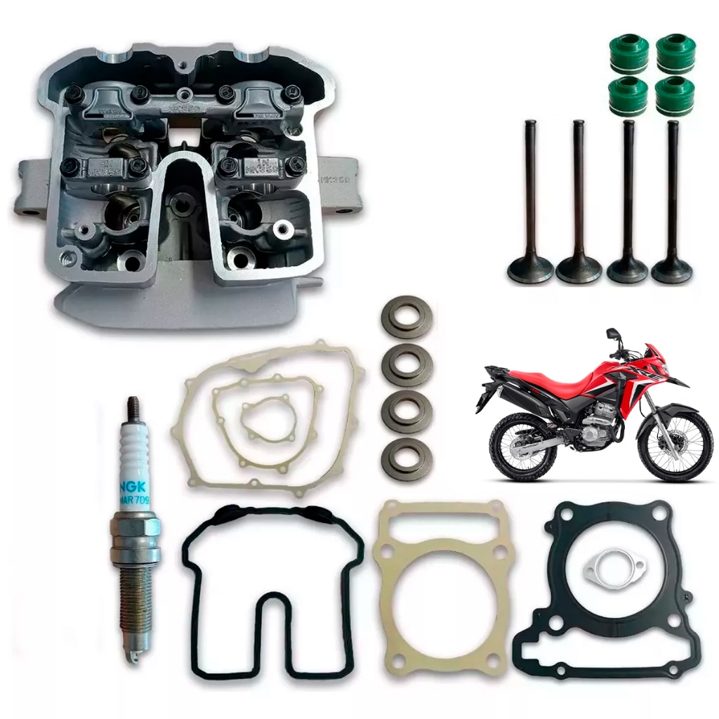 Kit Cabeçote Cb 300 Xre 300 Todos Os Anos Vela Fina Longa Original ...