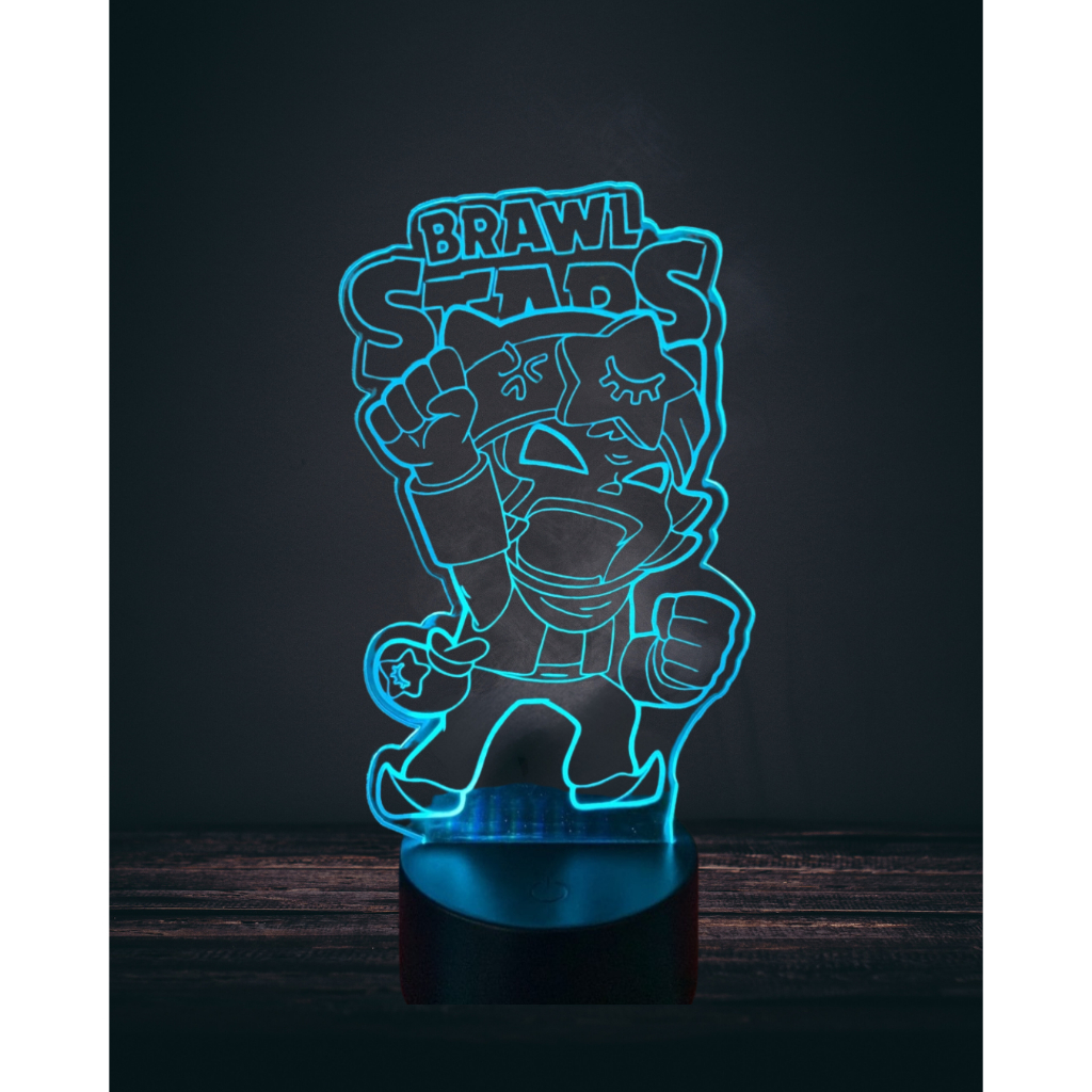Luminária de Led 3D em Acrílico Brawl Stars | Shopee Brasil