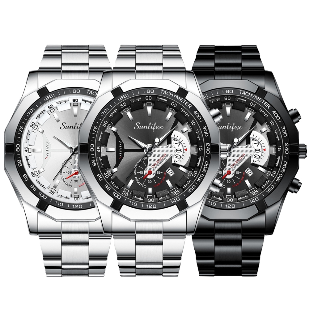 Sunlifex Relógio Masculino De Pulso Masculino Relógio a Prova d água ...