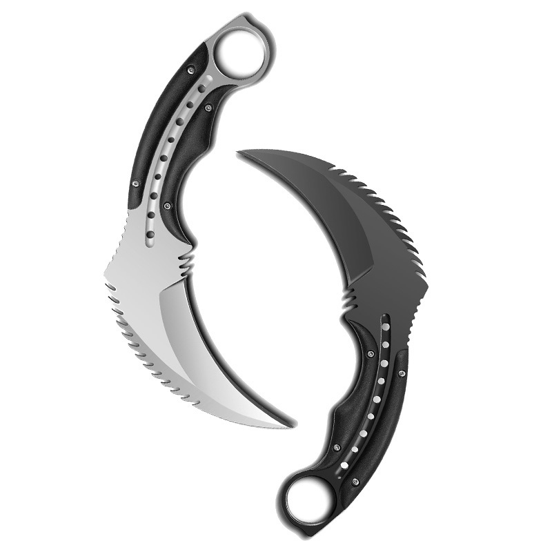 8.1 "Serrated Edge Raptor Claw Knife, Full Tang Tactical Fixed Blade ...
