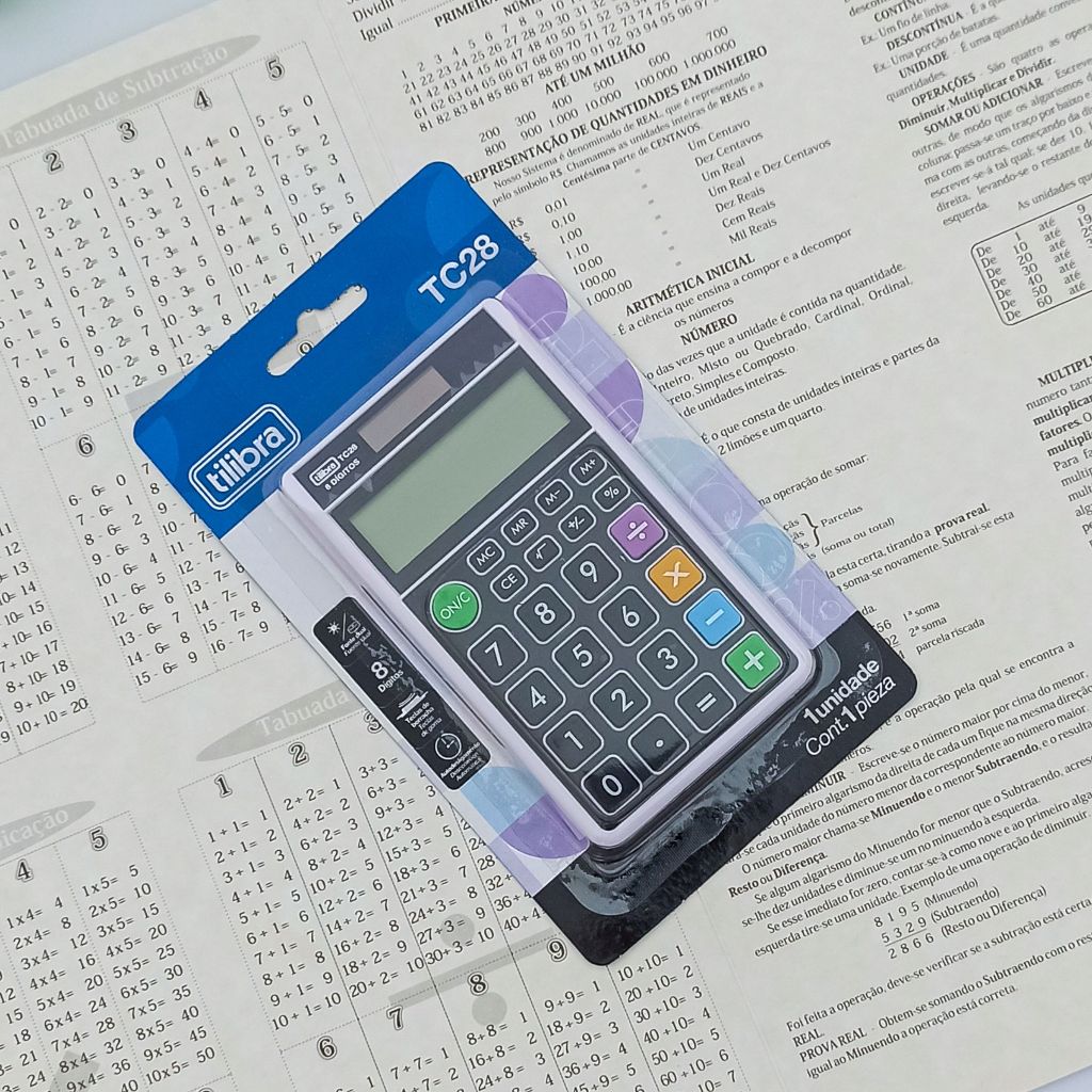 Calculadora de Bolso TC28 8 dígitos - Tilibra | Shopee Brasil