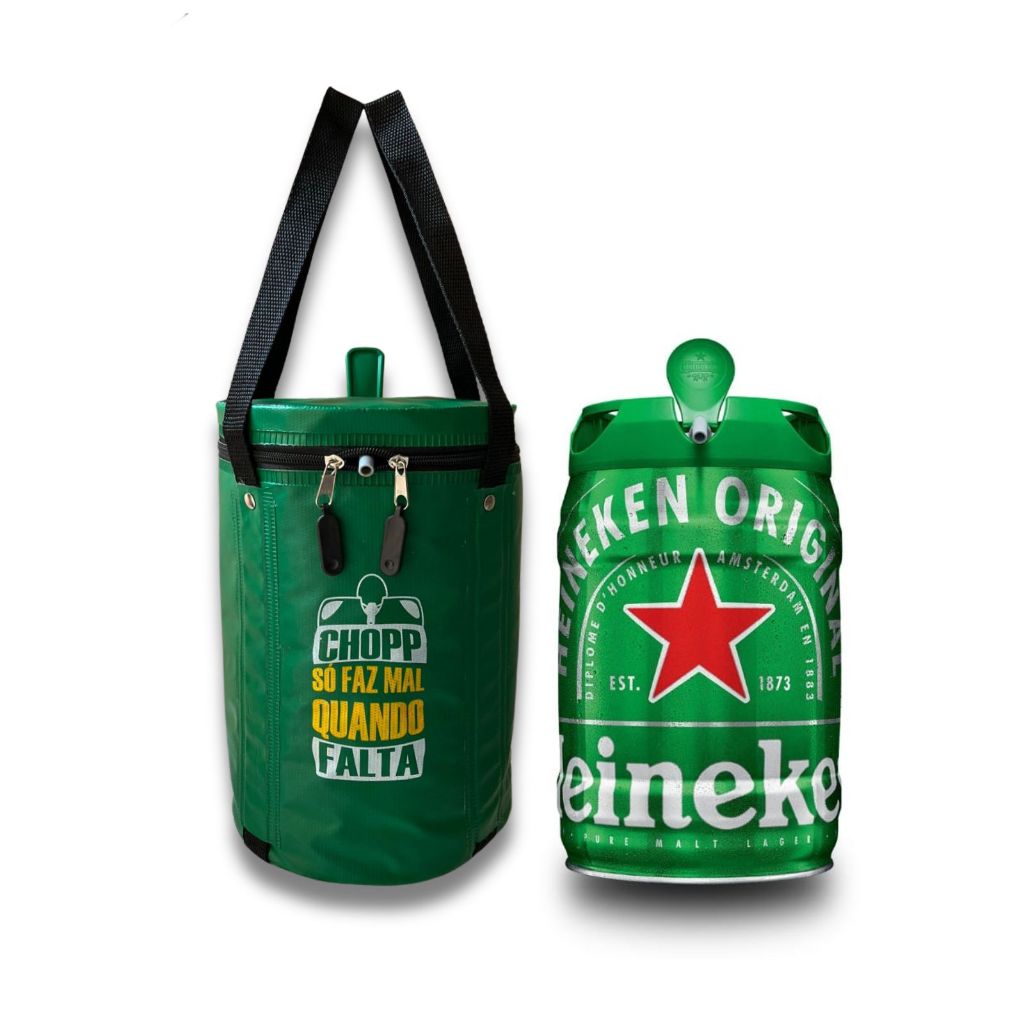 Bolsa Térmica Barril Chopp de Cerveja Heineken 5l Cooler Bag Alça ...