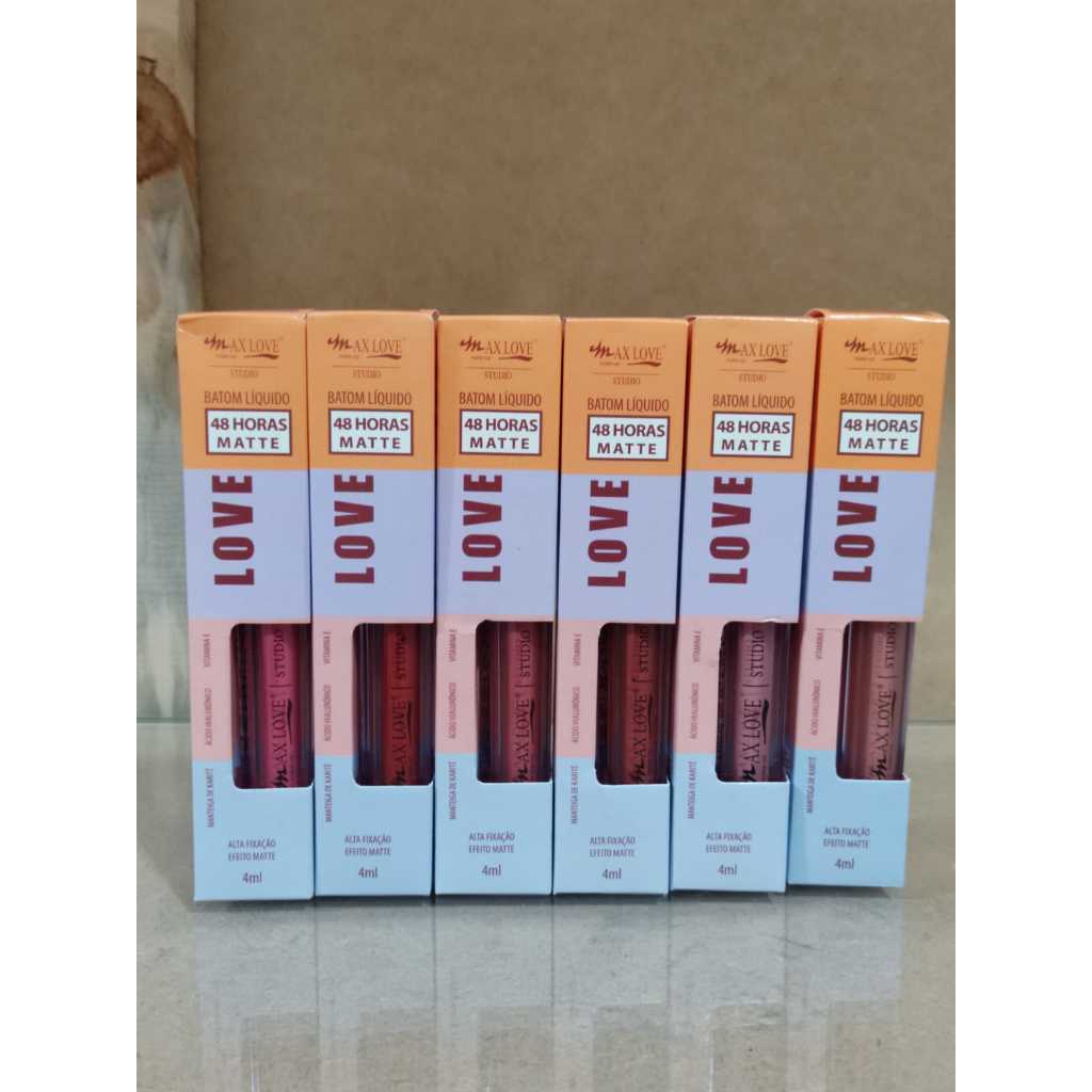 Batom Liquido 48h Matte -Max Love | Shopee Brasil