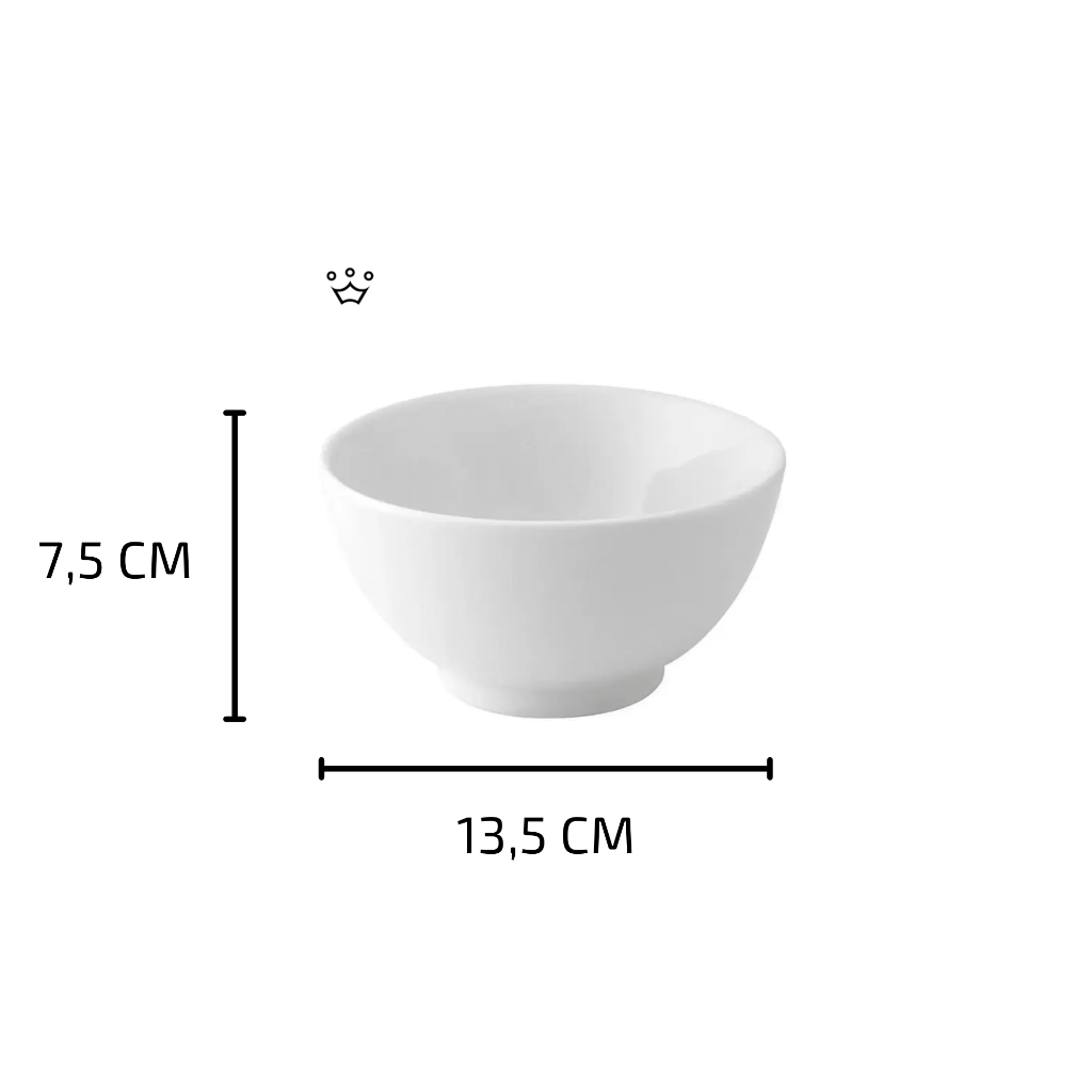 Kit 8 Bowls Cumbuca Tigela Porcelana Legítima Schmidt 500 ml - Ideal para Caldo, Sopa, Sobremesa ...
