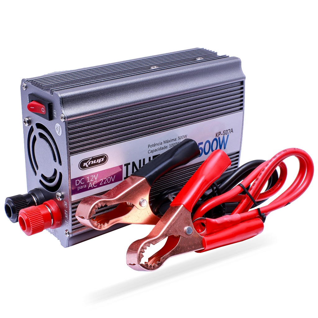 Inversor De Tensão Energia De 12V Para 220V Energia 500W Automotivo Bivolt 1000W | Shopee Brasil