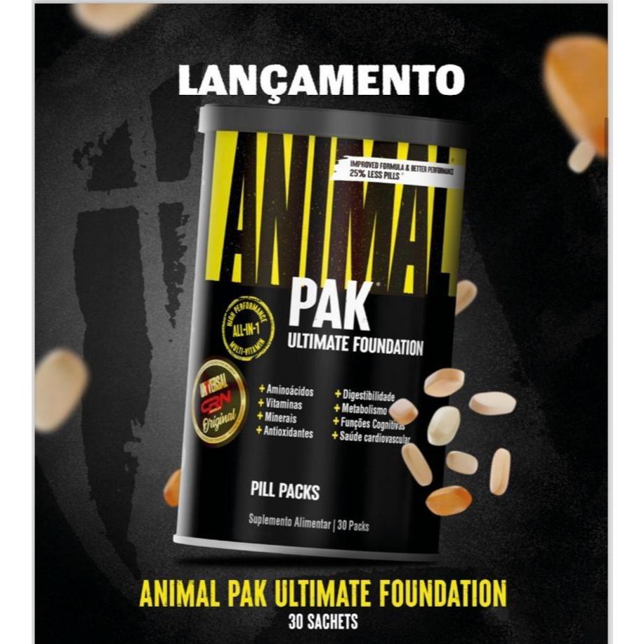 Suplemento em Cápsula Animal Pak 30 sachês (Packs) - Universal ...