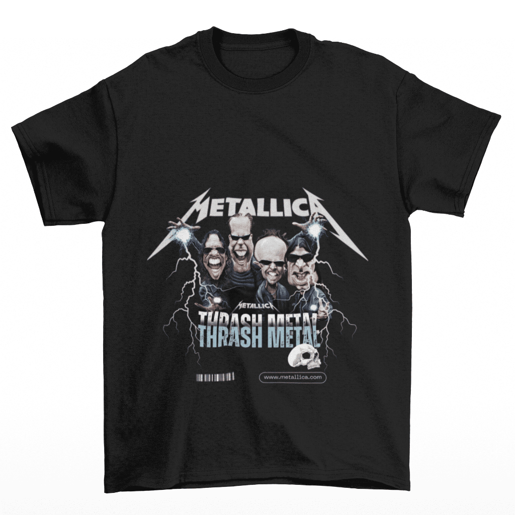 Camiseta Camisa Masculina / Feminina Algodão Banda Metallica Thrash ...
