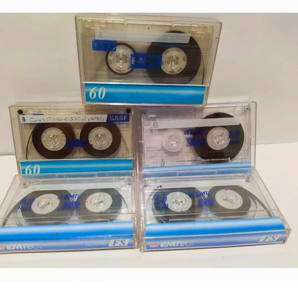 Fita Cassete K7 Basf Fs 60 E Emtec Fs Gravadas (5 Unidades) Usadas ...