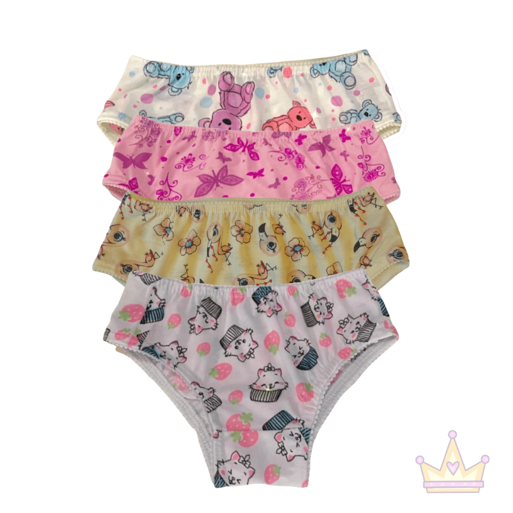 kit 10 Calcinha Infantil barata calcinha menina calcinha criança ...