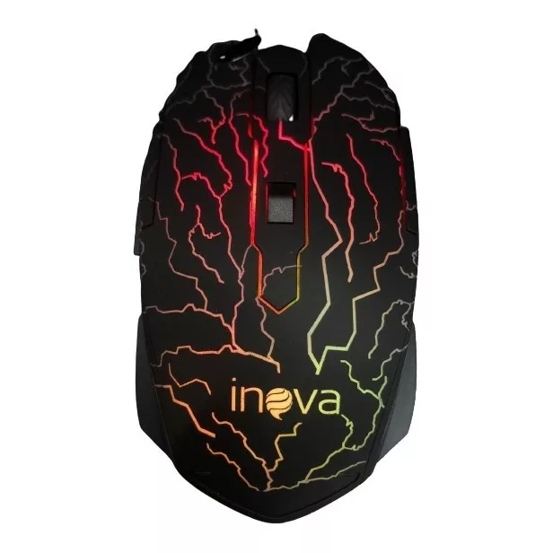 Mouse Gamer Usb Para Jogos Inova Cor Preto Com Led | Shopee Brasil