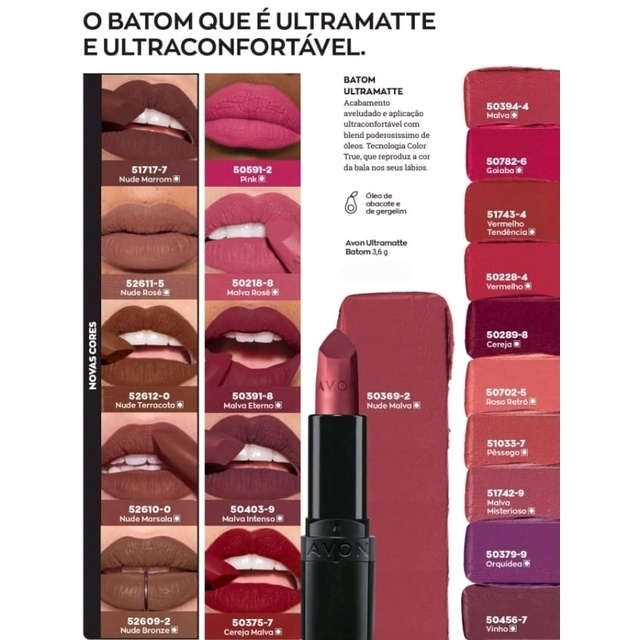AVON BATOM ULTRA MATTE, 3,6G | Shopee Brasil