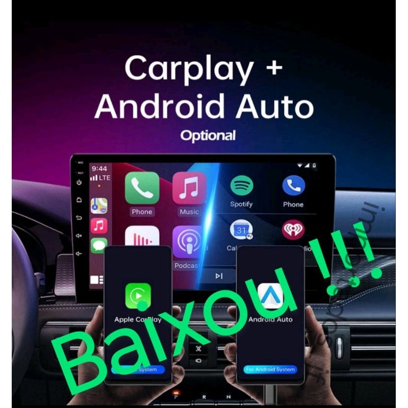 Central Multimídia Tela 9 Polegadas 2Gb 32Gb Android 12 + Câmera De Ré Bluto Gps Espelha Ios COM ...