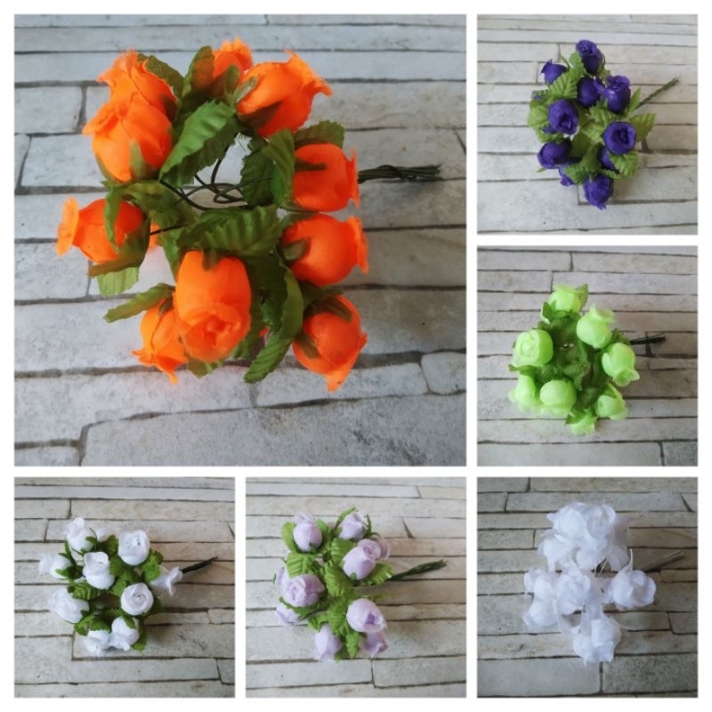 144 Mini Rosas Flores Artificiais Mini Flor de Tecido | Shopee Brasil