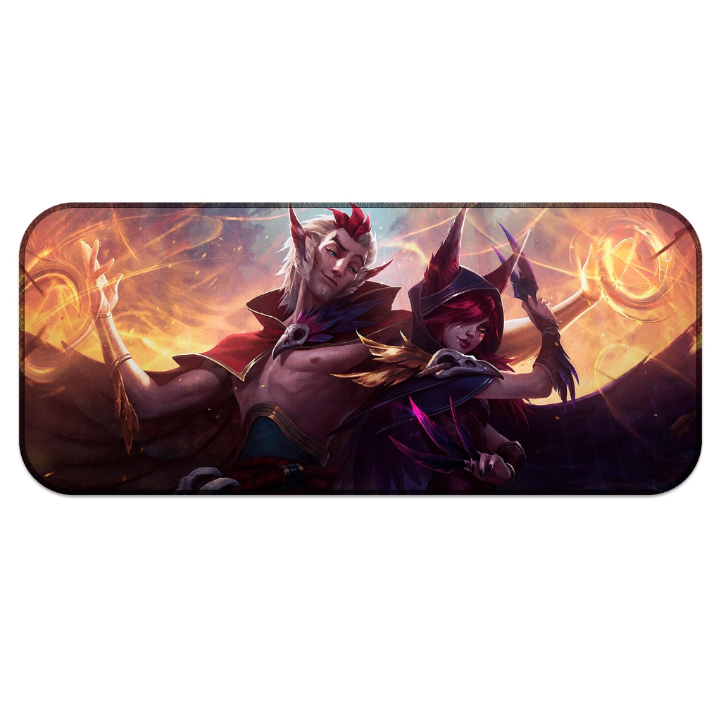 Mouse Pad Gigante Rakan 70 x 30 Borda Costurada League of Legends LOL ...
