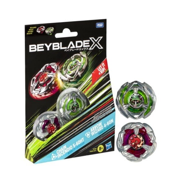 Kit Beyblade X Chain Incêndio & Arrow Wizard - Hasbro G0196 | Shopee Brasil