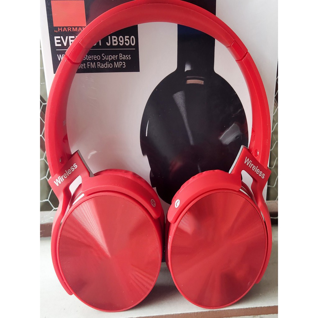 Fone De Ouvido Bluethooth Sem Fio Rádio Mp3 J-950 | Shopee Brasil