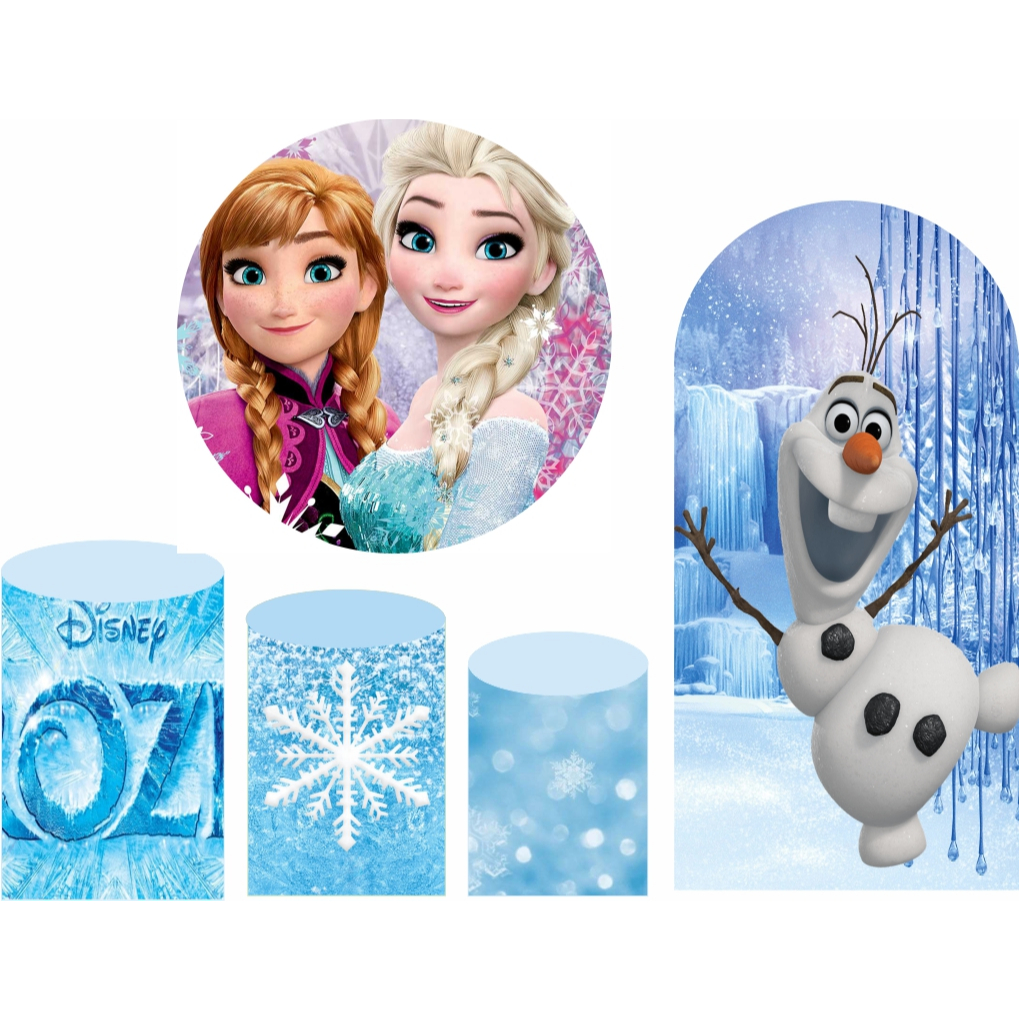 SUPER KIT PAINEL DE FESTA FROZEN - 1 PAINEL ROMANO OLAF 2X1 + 1 PAINEL ...