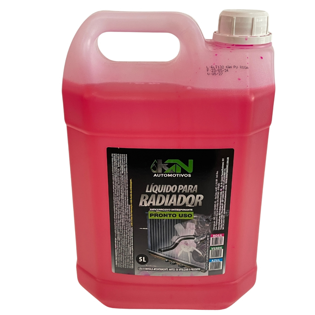 Aditivo Fluído Líquido Radiador Rosa Pronto Uso Kn 5 Litros | Shopee Brasil