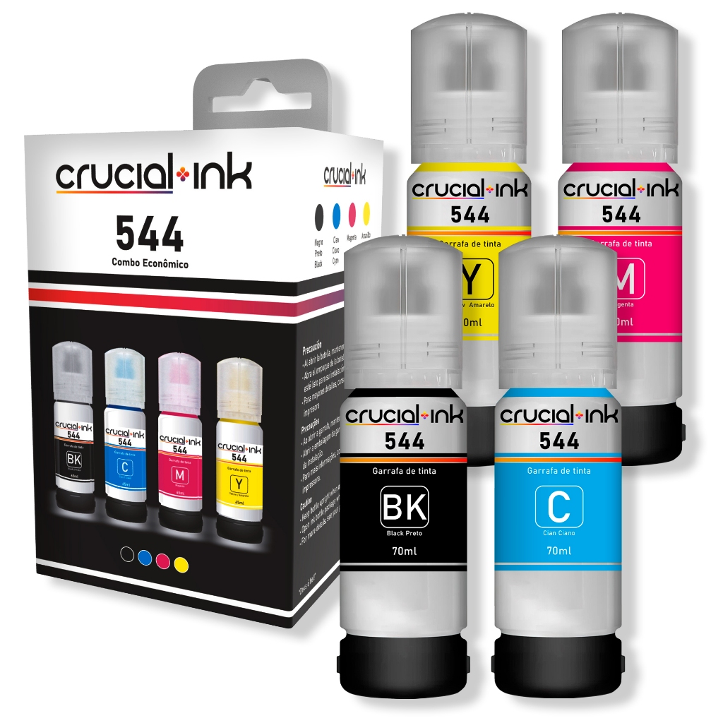 Combo 4 Refil Tintas T544 Para Epson L1110 L3110 L3150 L3160 L3210 L3250 L5190 | Shopee Brasil