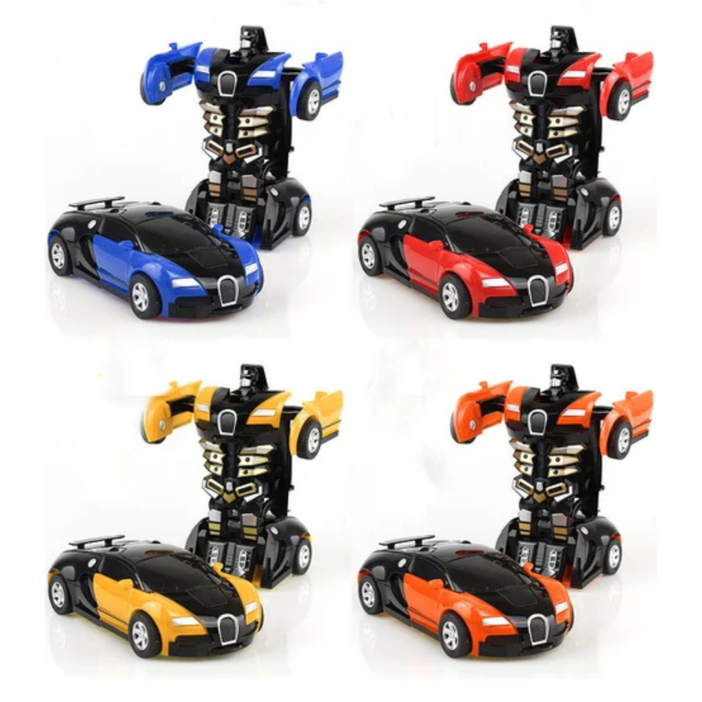 Brinquedo Carro Sport Transformers Bugatti Chiron vira Robô luzes e som ...