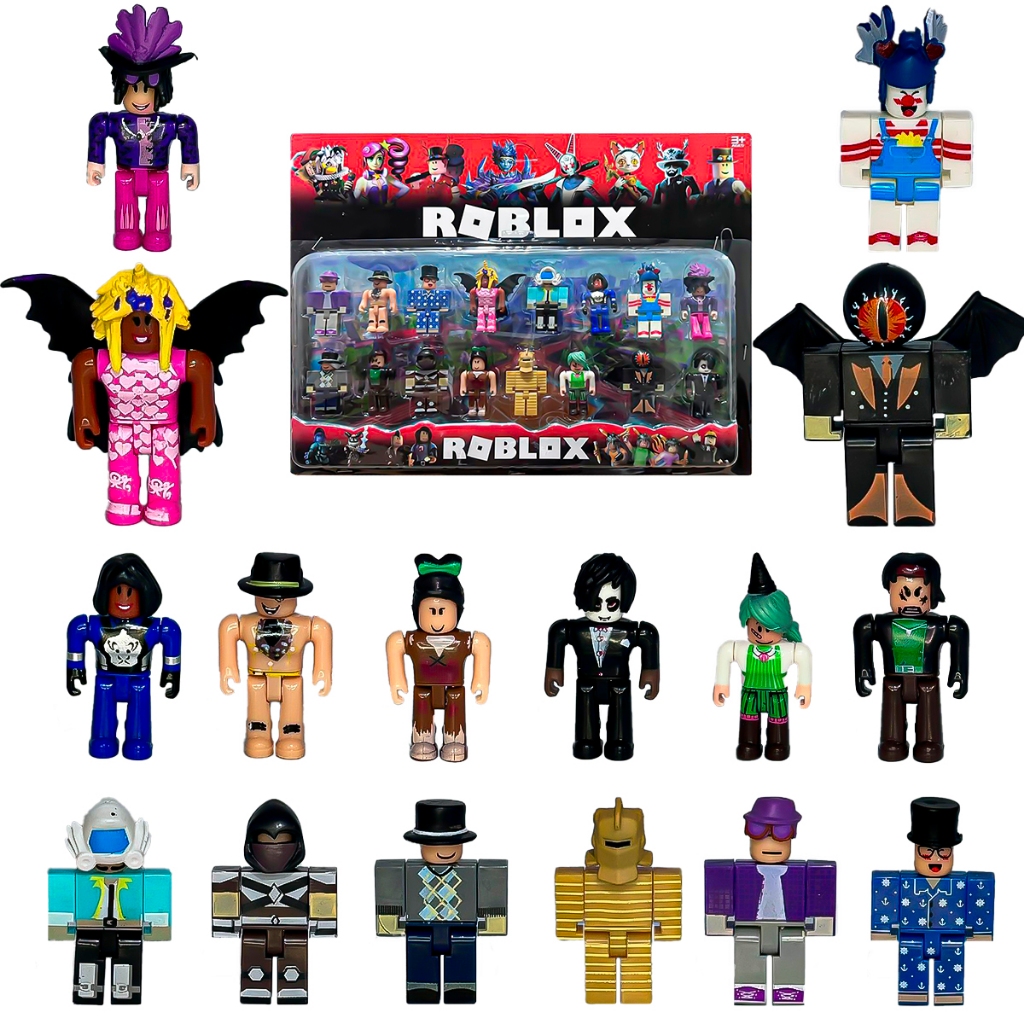 Kit Roblox 16 Bonecos Articulados Lego 8 cm Kit completo Linha premium ...