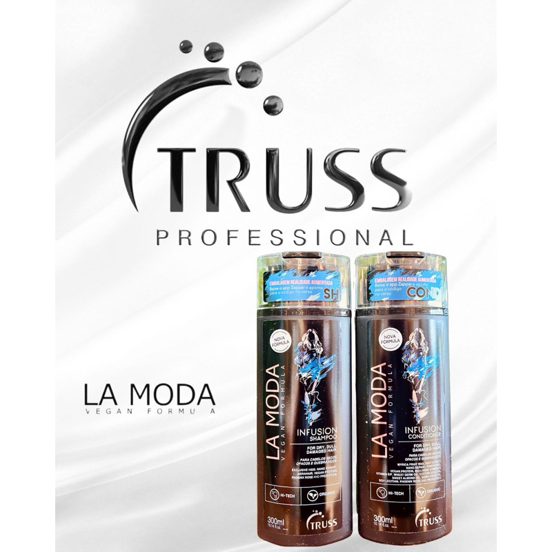 TRUSS LA MODA KIT SHAMPOO + CONDICIONADOR INFUSION, EQUILIBRIUM, USO ...