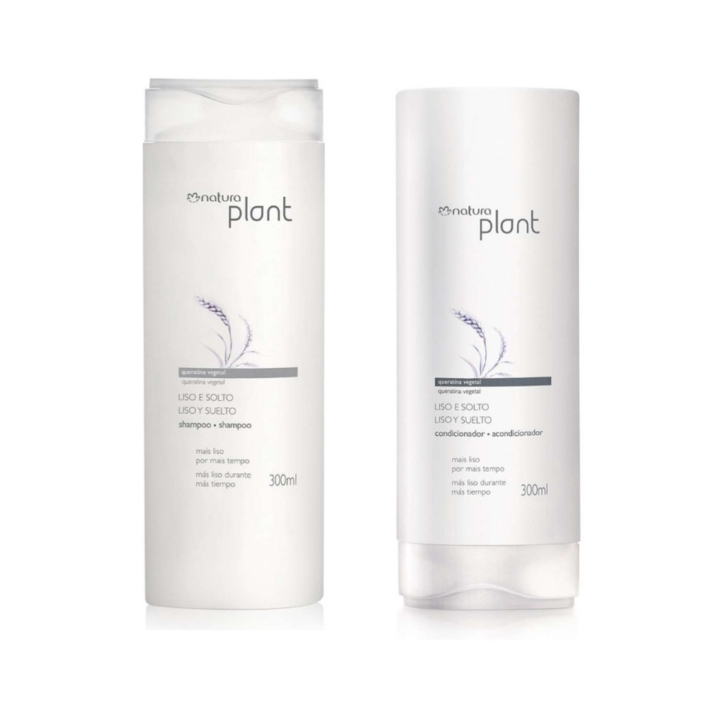 Natura Plant Liso e Solto: Shampoo e Condicionador 300ml | Shopee Brasil