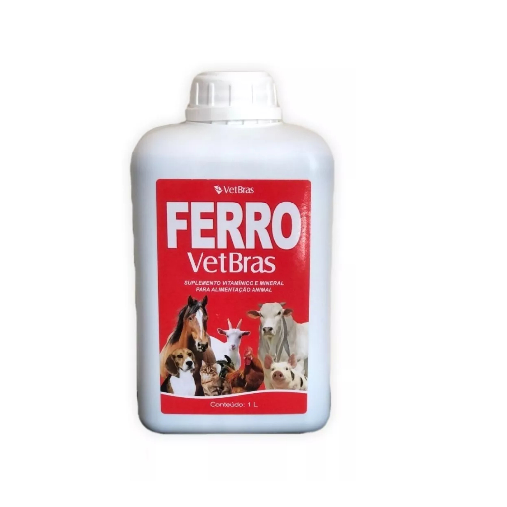 Ferro Vetbras 1 Litro Suplementação De Ferro Pronto Entrega | Shopee Brasil
