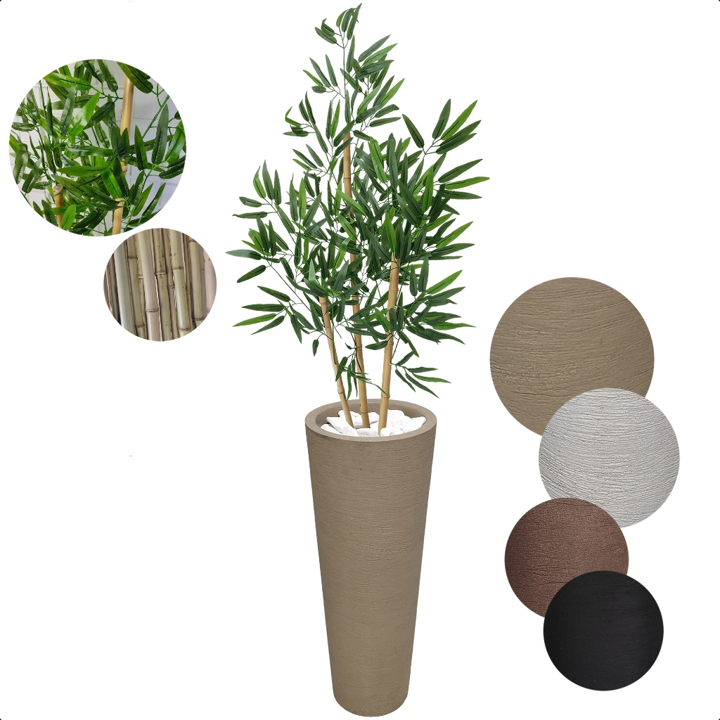 Bambu Artificial Tratado 160cm Vaso Decoração 67cm De Sala | Shopee Brasil