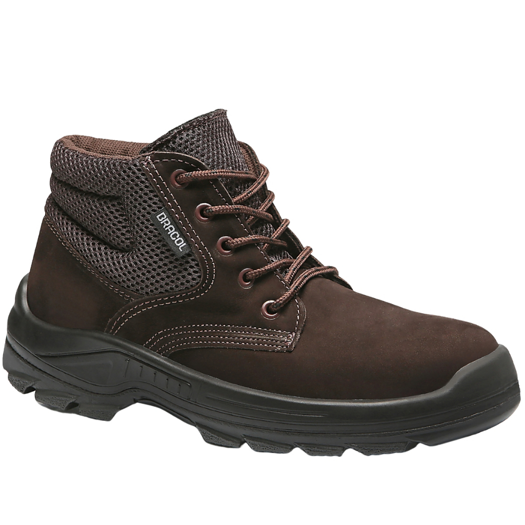 Bota Botina Sapato Calçado de Segurança de Amarrar Bracol BAEN PVC ...