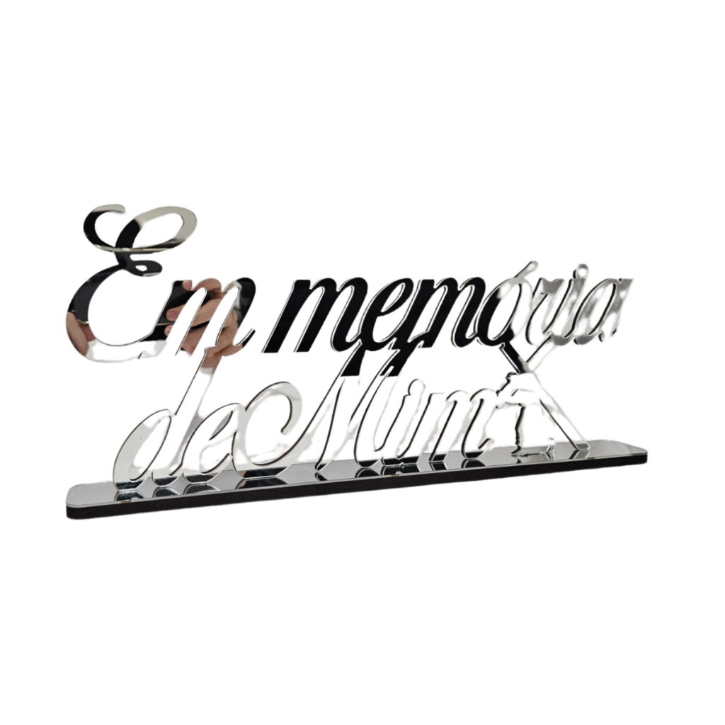 Escrita - Em Memória de Mim Prata - para Decoração de Mesa | Shopee Brasil