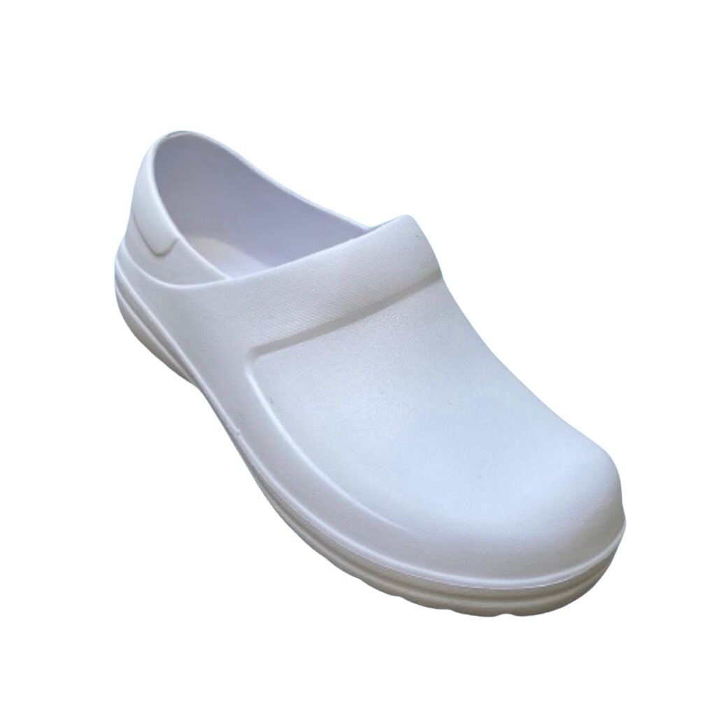 Sapato Hospitalar de Enfermagem Tipo Crocs Confortável Branco | Shopee ...