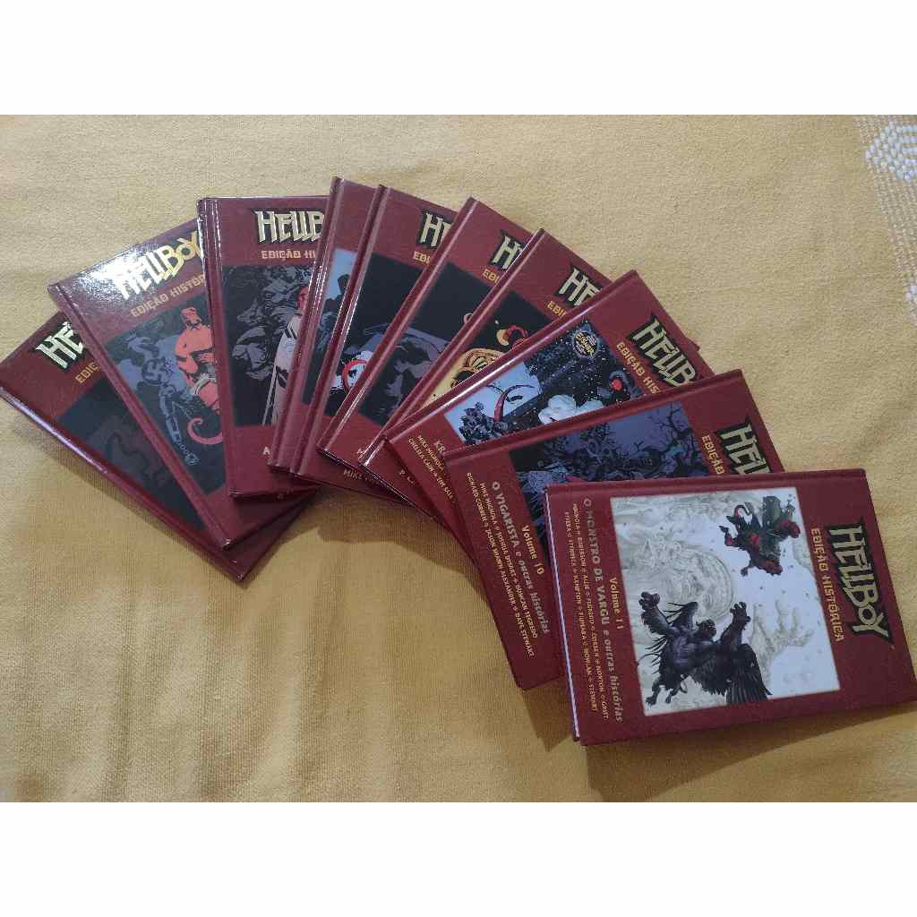 HQ COLEÇÃO HISTÓRICA HELLBOY COMPLETA 11 VOLUMES CAPA DURA EDITORA ...