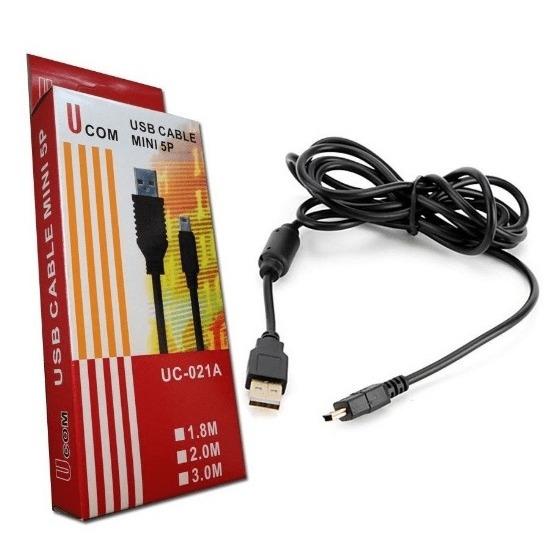 CABO USB - V3 COM FILTRO MINI USB UC-021A 1,5M | Shopee Brasil