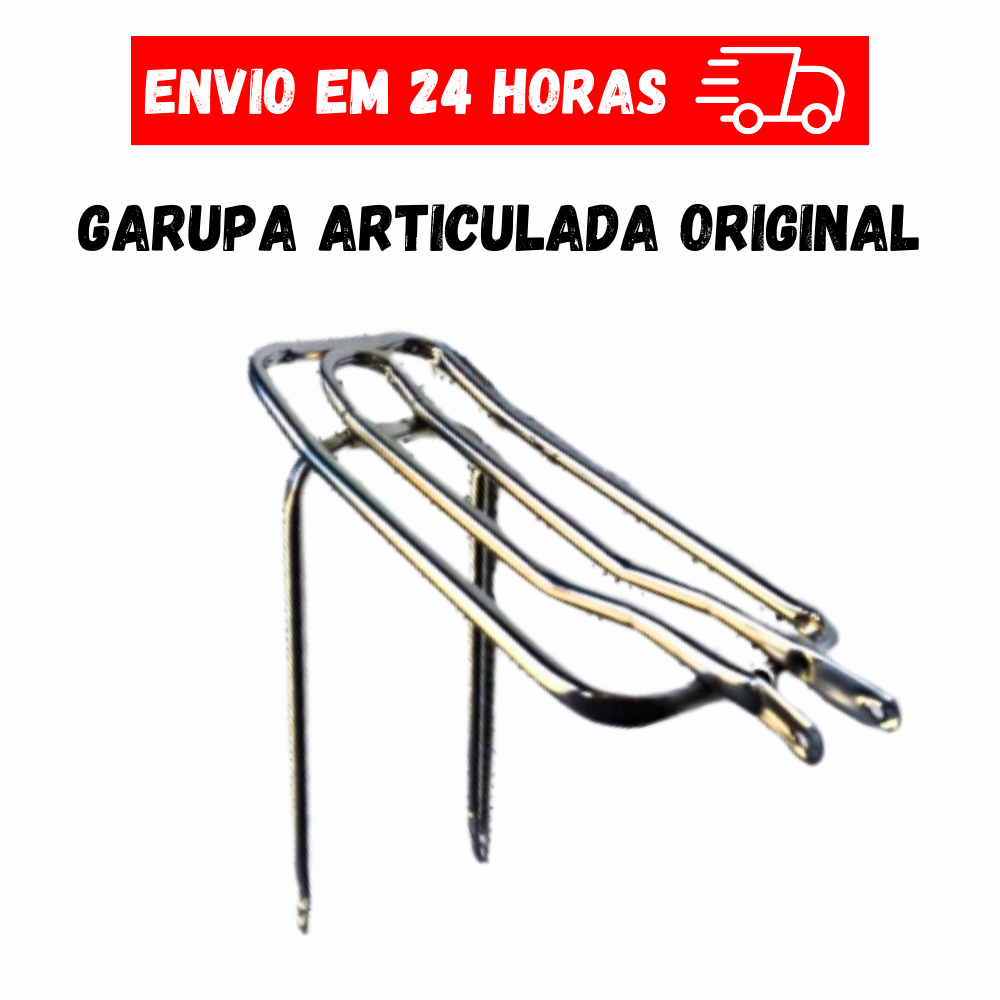 Garupa Bagageiro Bicicleta De Aço Bh Articulada Tubão Super Forte ...
